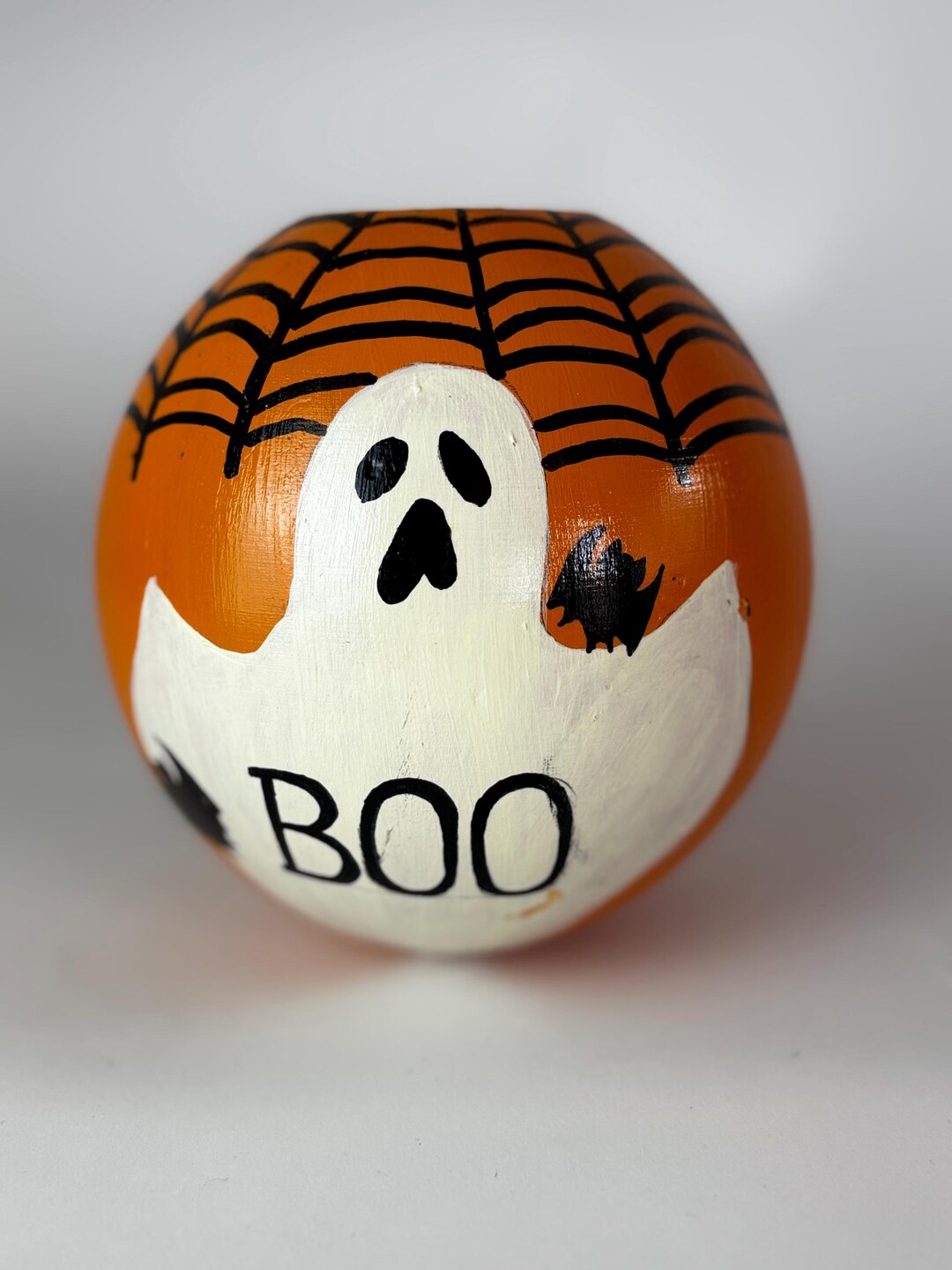 Hand-painted Ghost (BOO) Halloween Furniture Foot | 15cm Beech Wood ...