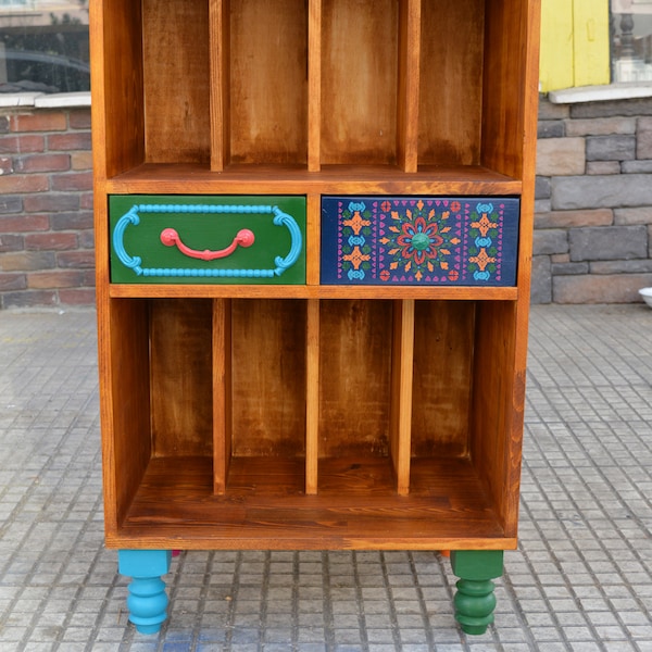 Blue Record Cabinet - Etsy