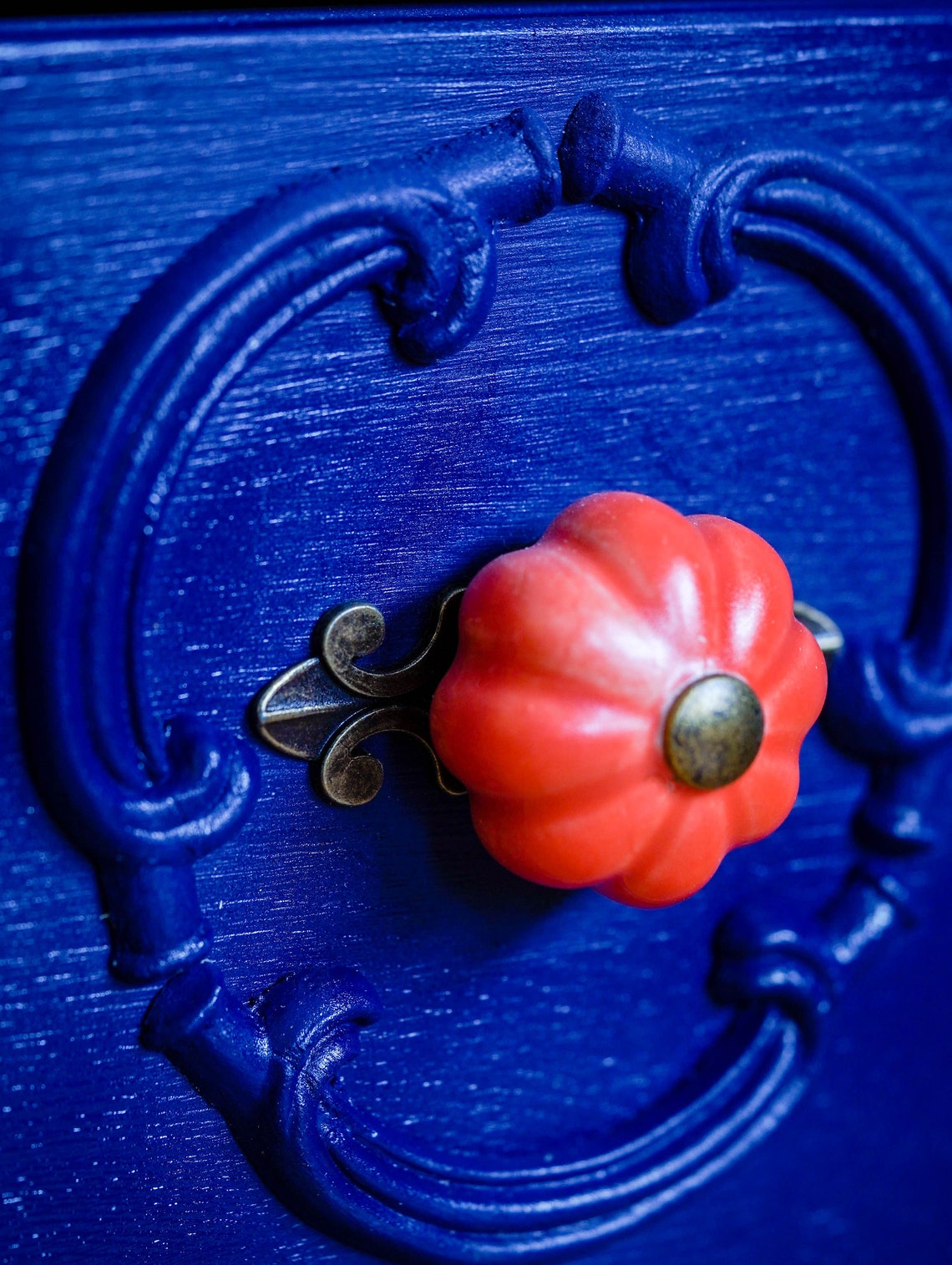 Colorful Nightstand by Solid Pine Wood, Bohemian Style Commode, With ...