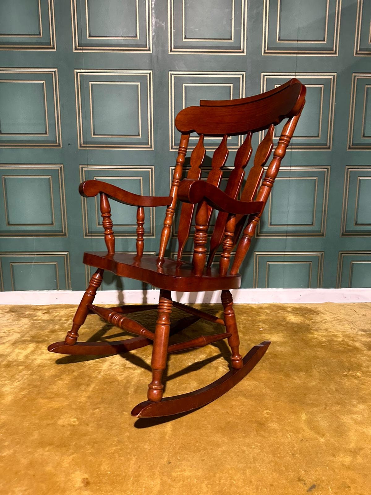 Beautiful Rocking Wooden Chair in Lovely Condition Having a Splat Back ...