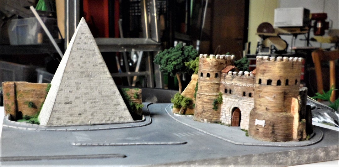 Handmade Diorama Pyramid of Cestius and Porta San Paolo - Etsy