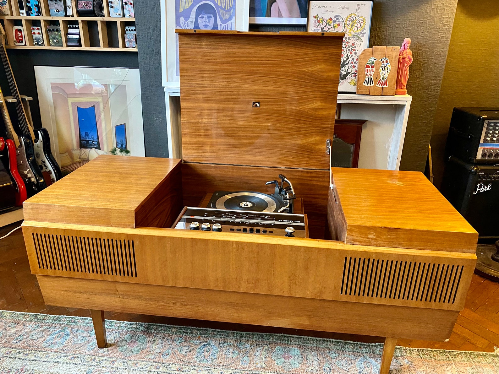 Mid Century Teak HMV Radiogram Stereo System - Etsy UK