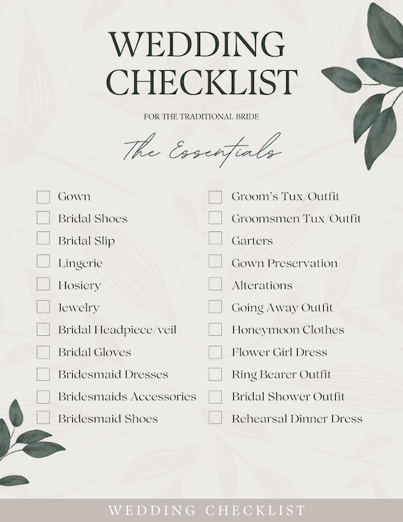Civil Wedding Checklist A Short Wedding Checklist | SoundVision.com
