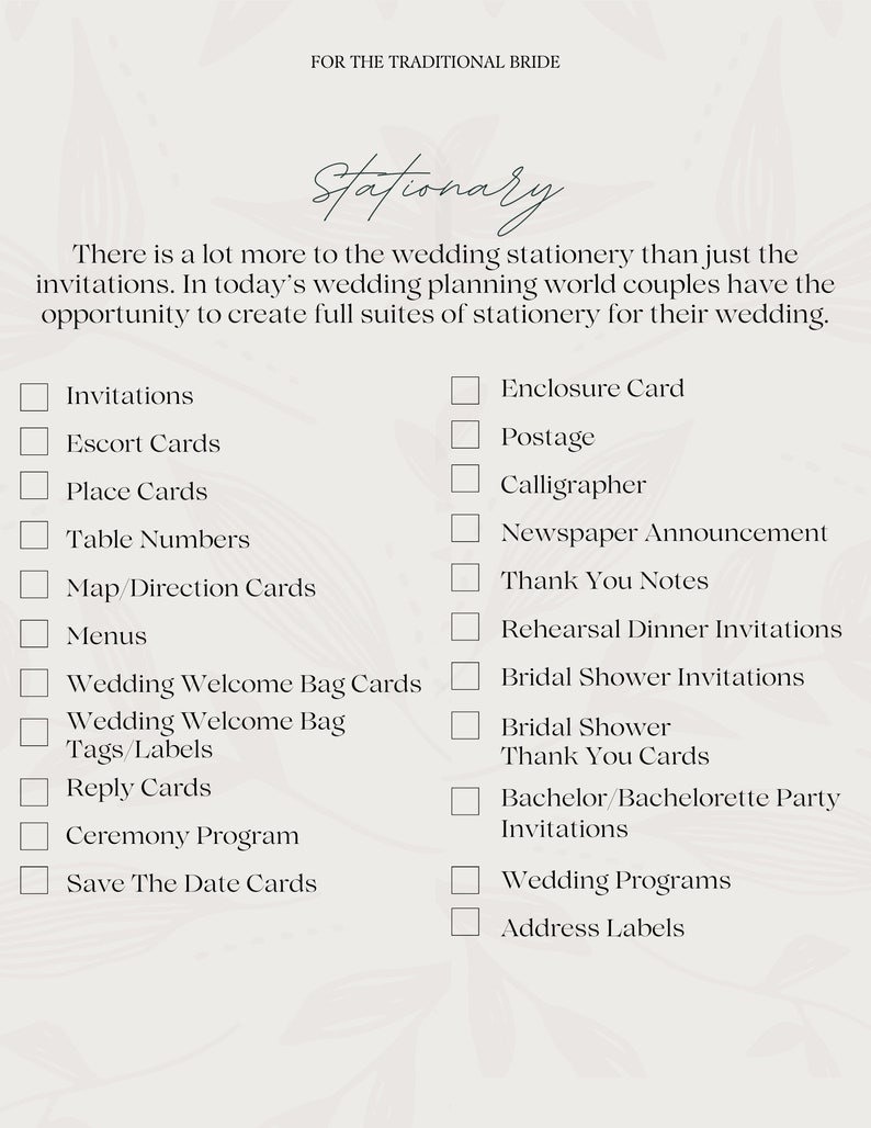Wedding Checklist - Etsy Denmark