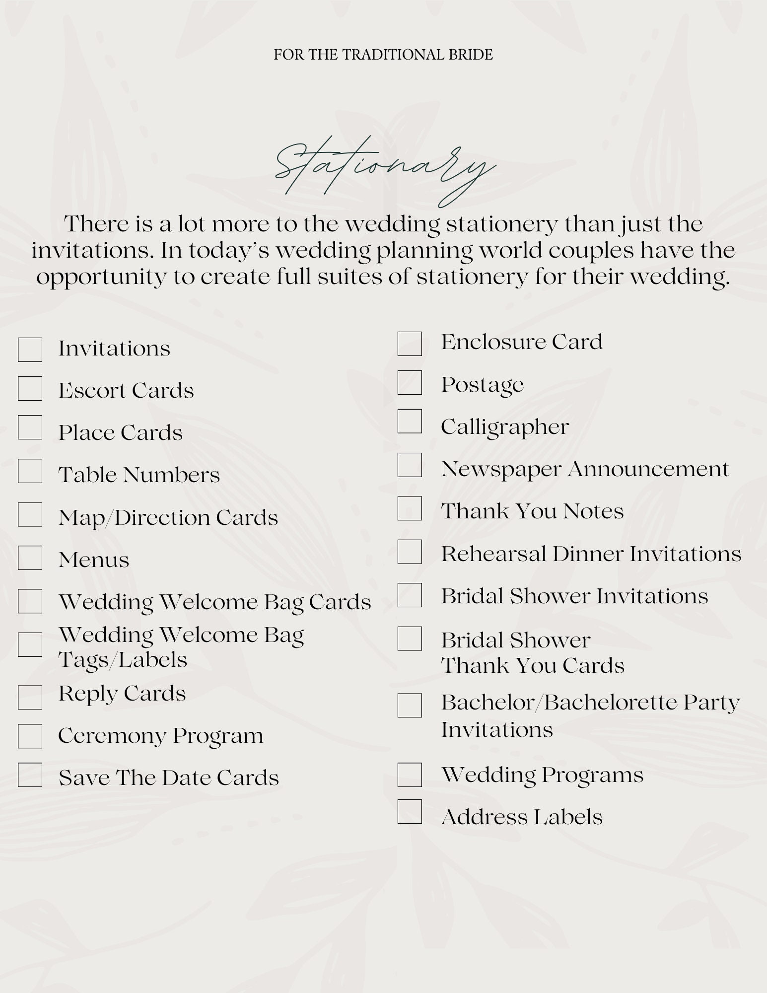 Wedding Checklist - Etsy