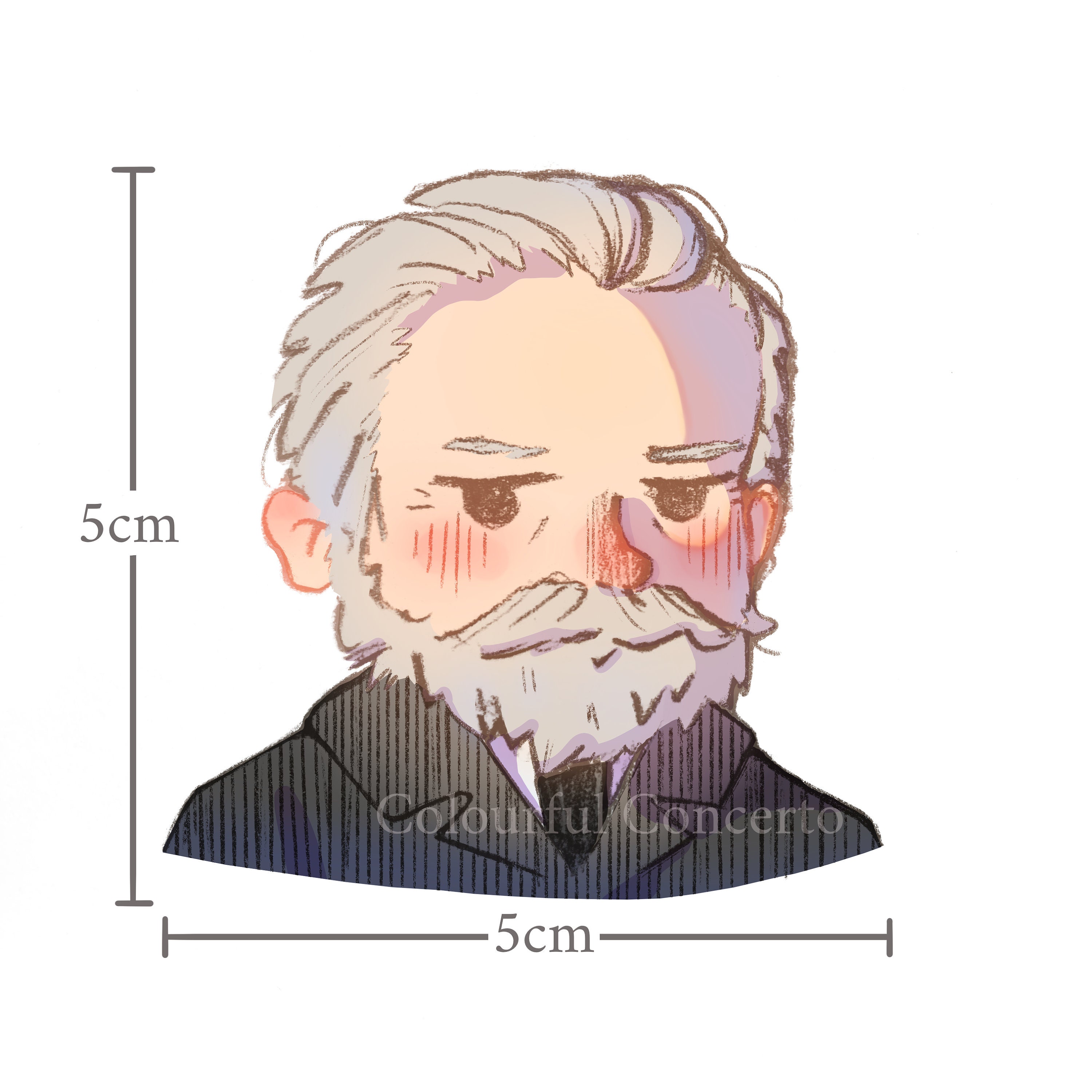 Matte Classical Music Composer Stickers of Bach, Beethoven, Liszt and ...