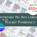 Travel Pharmacy Pocket Organizer Labels Digital Pill Pocket DIY ...
