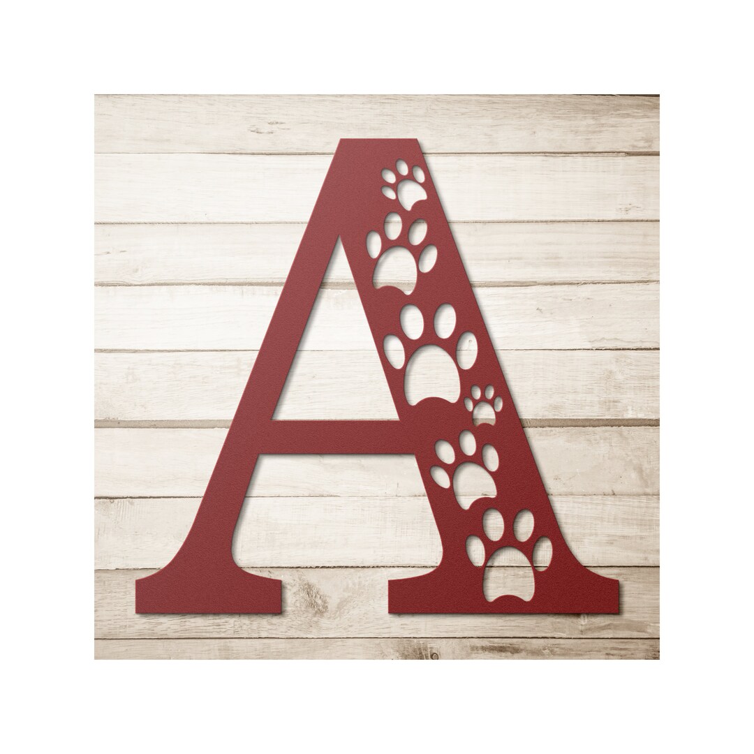 Metal Paw Print Letters, Pet Feet Alphabet, Decorative Best Friends ...