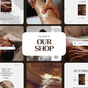 Massage Therapist Instagram Post Templates: Canva Beauty Bundle ...