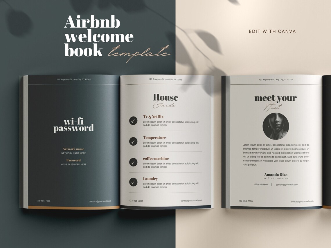 Airbnb Welcome Book Template Cabin, VRBO Welcome Book Template for ...
