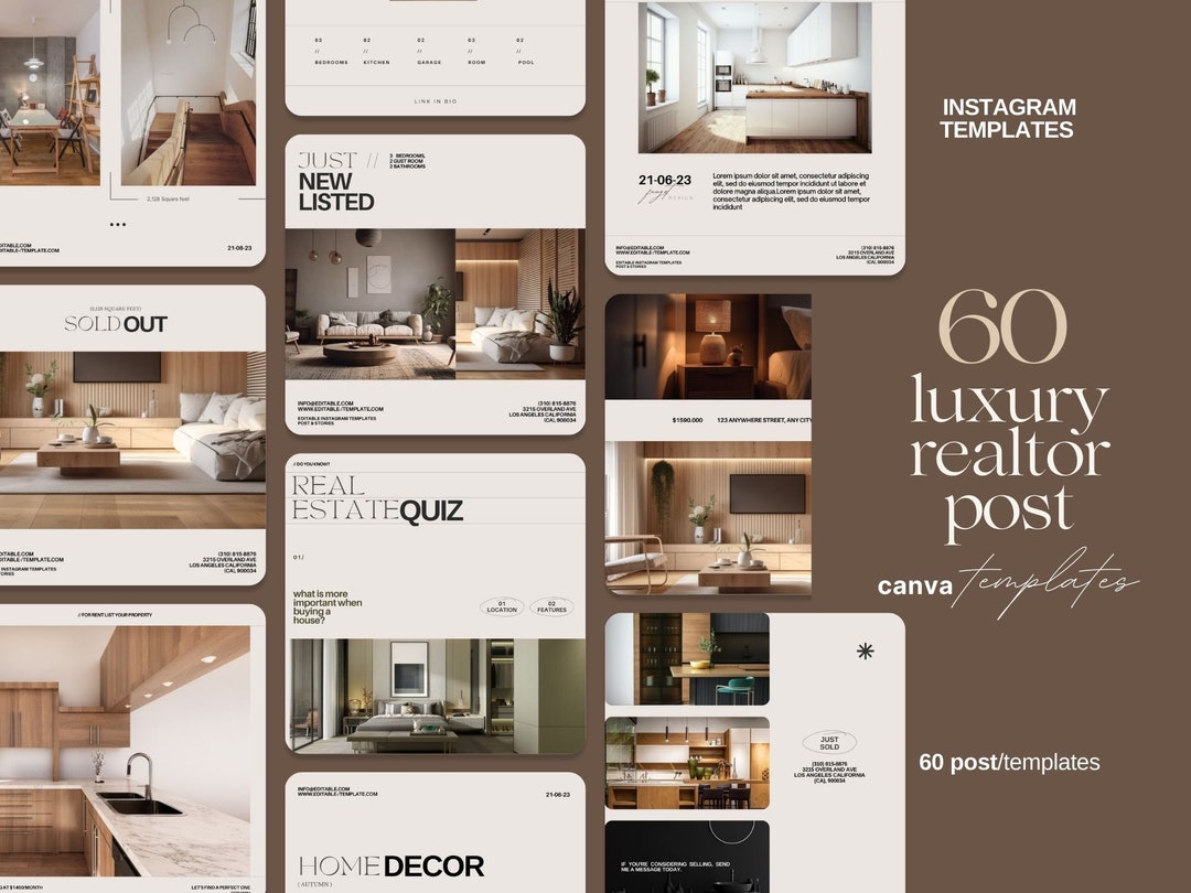 60+ Luxury Realtor Post Templates for Social Media | Real Estate ...