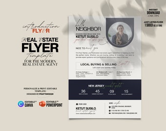 Real Estate Introduction Flyer | New Agent Flyer | Hello Neighbor ...