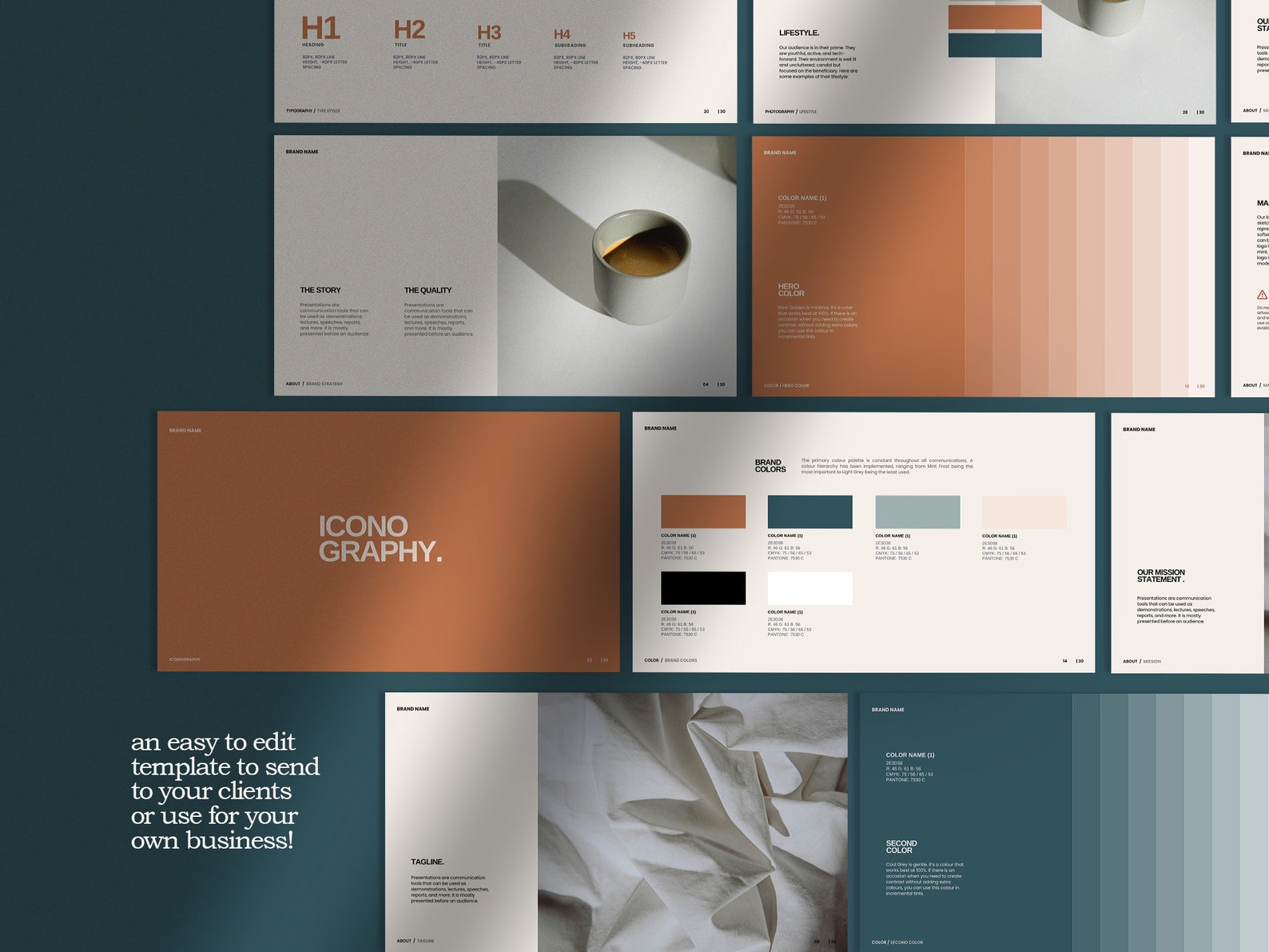 Brand Guidelines Template | Branding Kit Template | Brand Direction ...