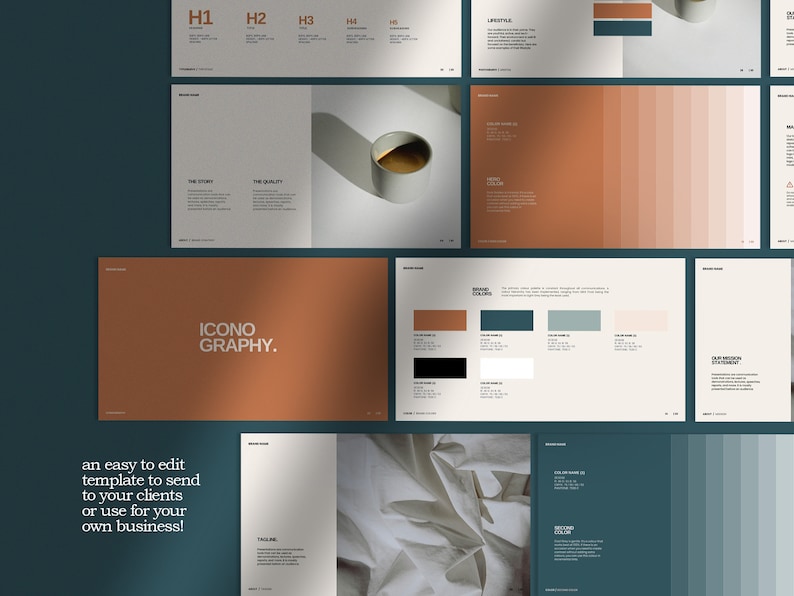 Brand Guidelines Template | Branding Kit Template | Brand Direction ...