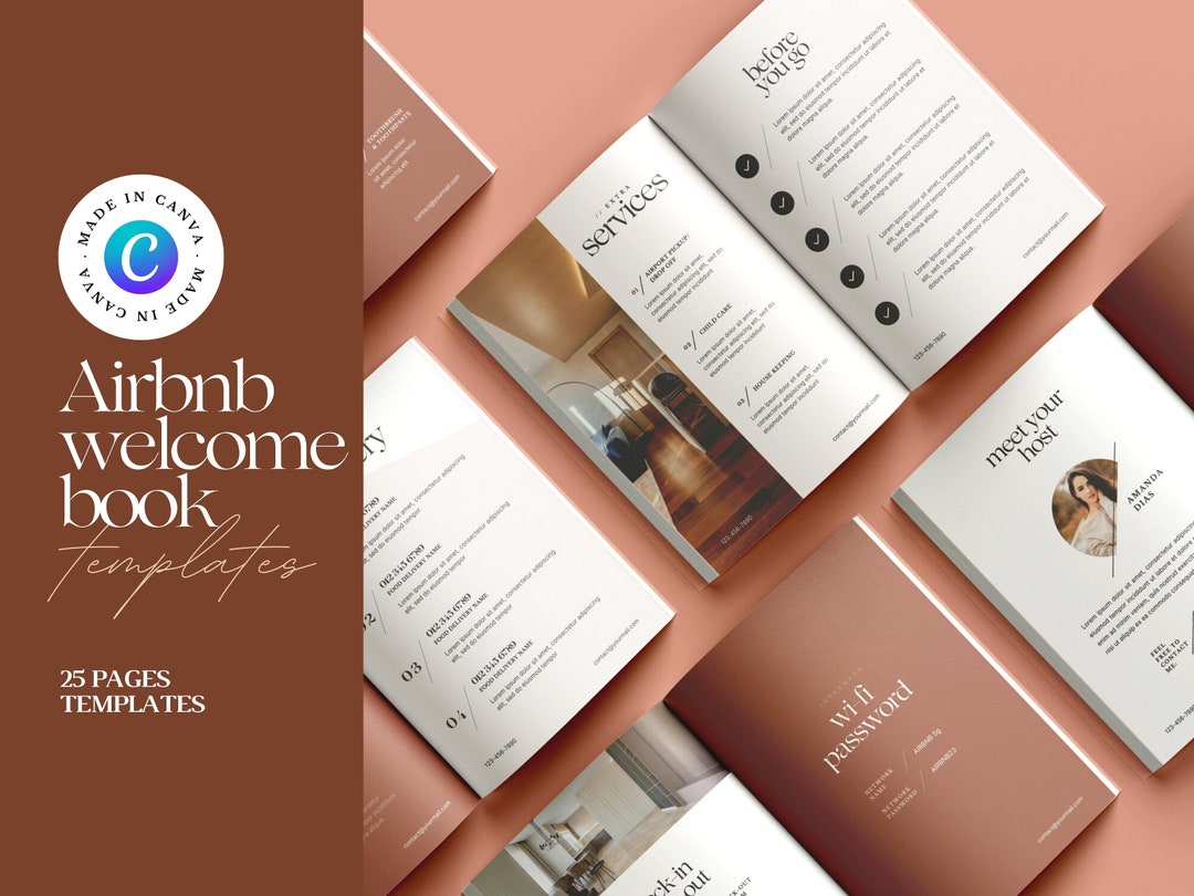 Editable Airbnb Welcome Book Template: Vacation Rental Host Guide ...