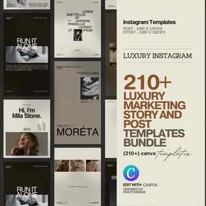 Canva Instagram Story & Post Templates: Social Media Kit Bundle - Etsy