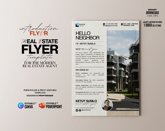 Real Estate Introduction Flyer | New Agent Flyer | Hello Neighbor ...