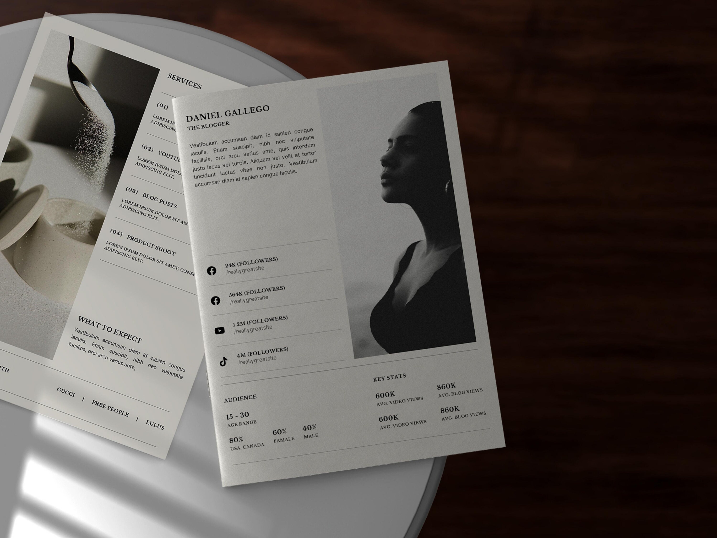 Influencer Media Kit Template: Social Media Rate Card (canva) - Etsy