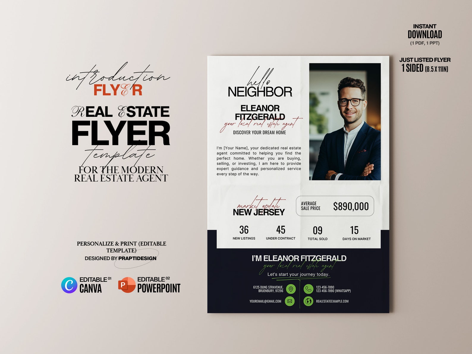 Hello Neighbor Agent Introduction Flyer Real Estate Introduction Letter ...