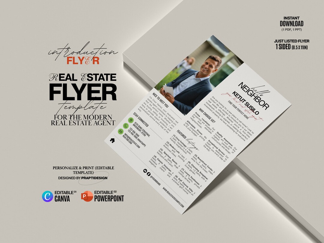 Real Estate Introduction Flyer | Hello Neighbor Letter | Real Estate ...