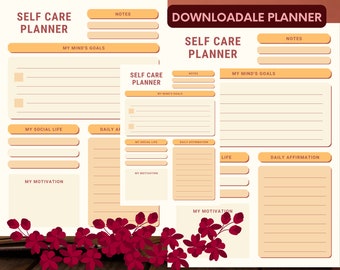 Self Care Checklist, Self-care Planner, Selfcare Journal Tracker ...