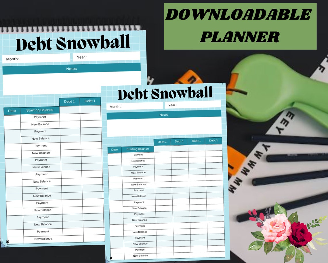 Debt Snowball Spreadsheet Tracker Template, Debt Snowball Debt Payoff ...