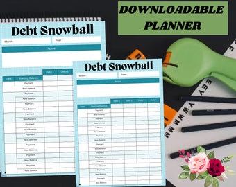 Debt Snowball Spreadsheet Tracker Template, Debt Snowball Debt Payoff ...
