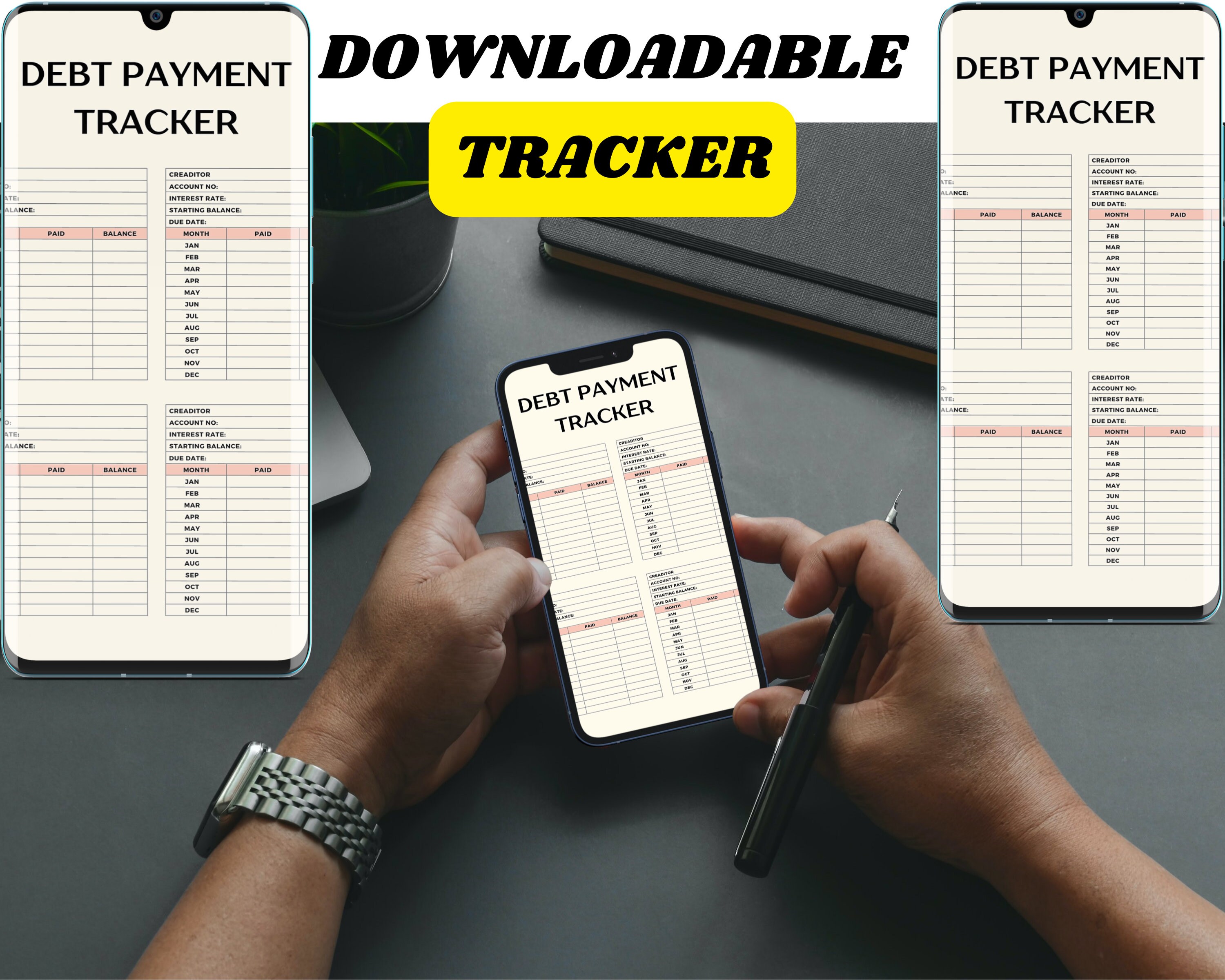 Debit Planner Debt Payoff Tracker Debt Tracker Debt Snowball - Etsy