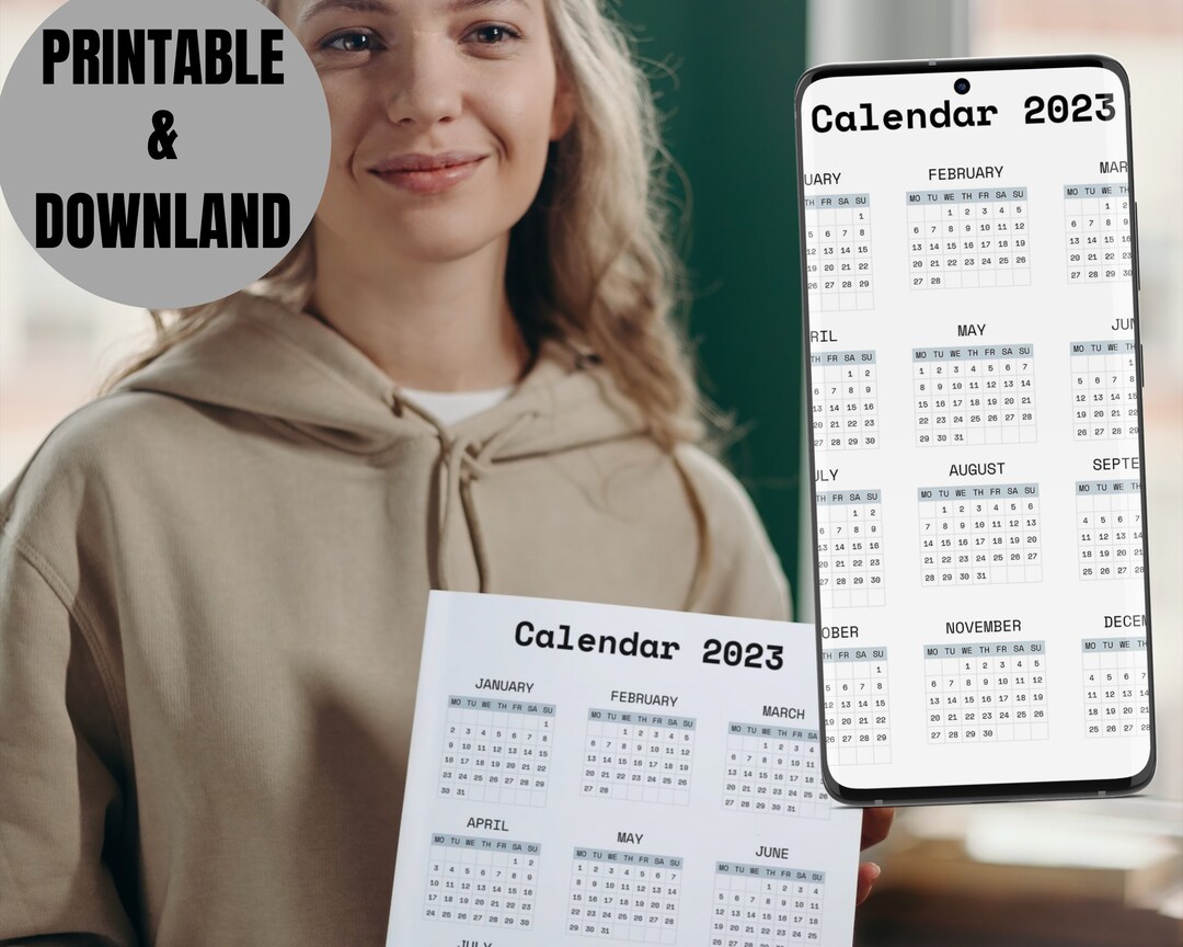 Editable 2023 Monthly Calendar Teacher Calendar, Fill in Calendar, 12 ...