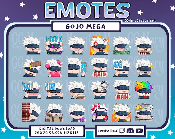 Chibi Anime Sorcerer Emote Pack [twitch/discord/youtube] - Etsy Canada