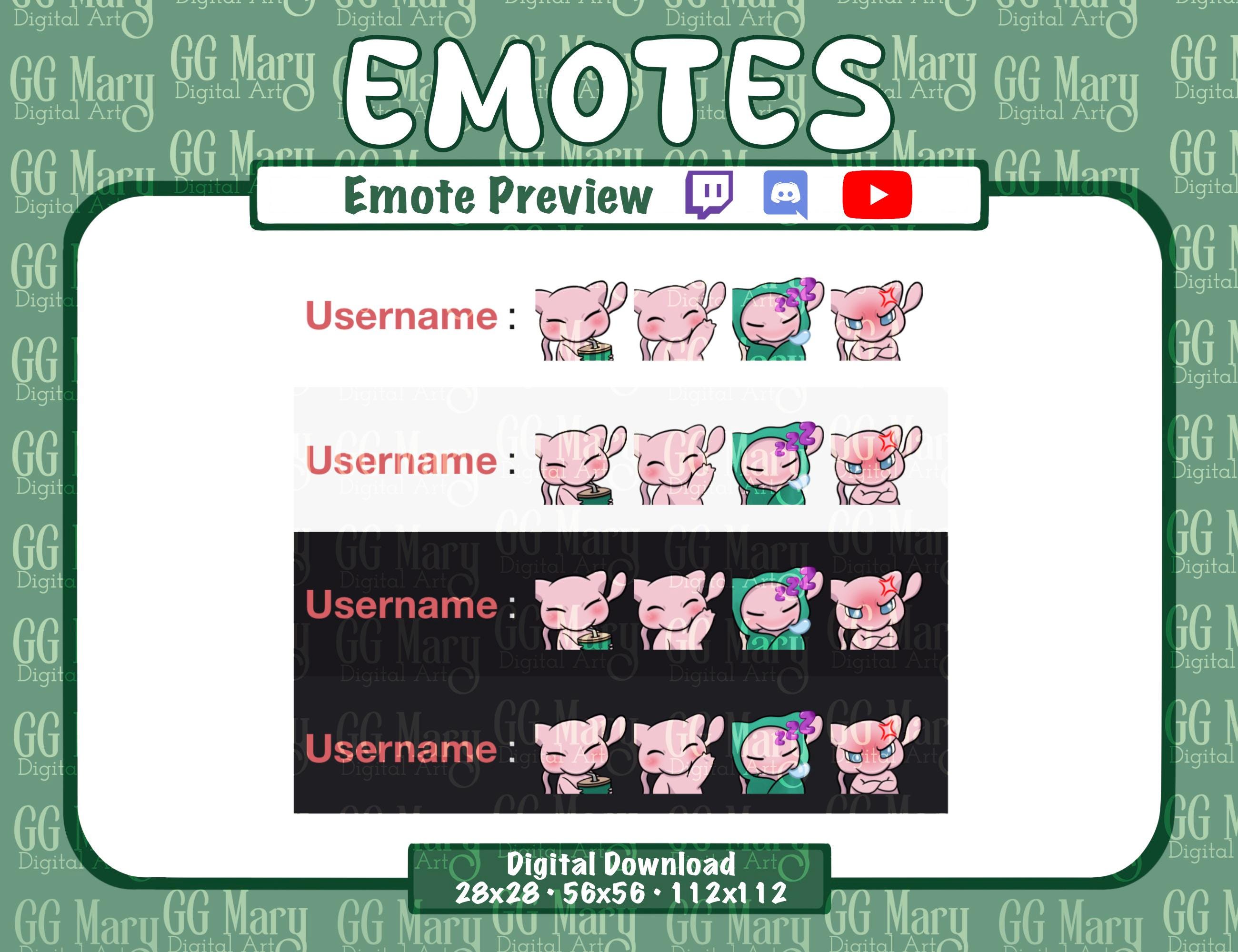 Mew Emote Bundle Set of 12 Twitch/discord/youtube - Etsy