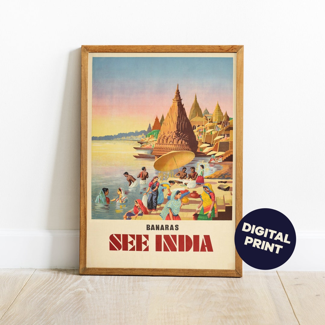 India Poster, Vintage Travel Poster, Travel Poster India, Digital ... India Poster, Vintage Travel Poster, Travel Poster India, Digital ...