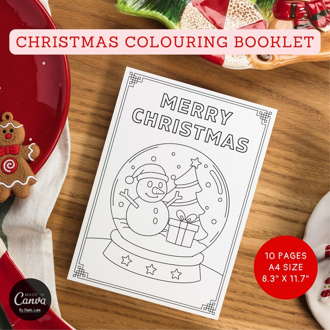 Christmas Colouring in Booklet | 10 Colouring Sheets and Cover Page ...