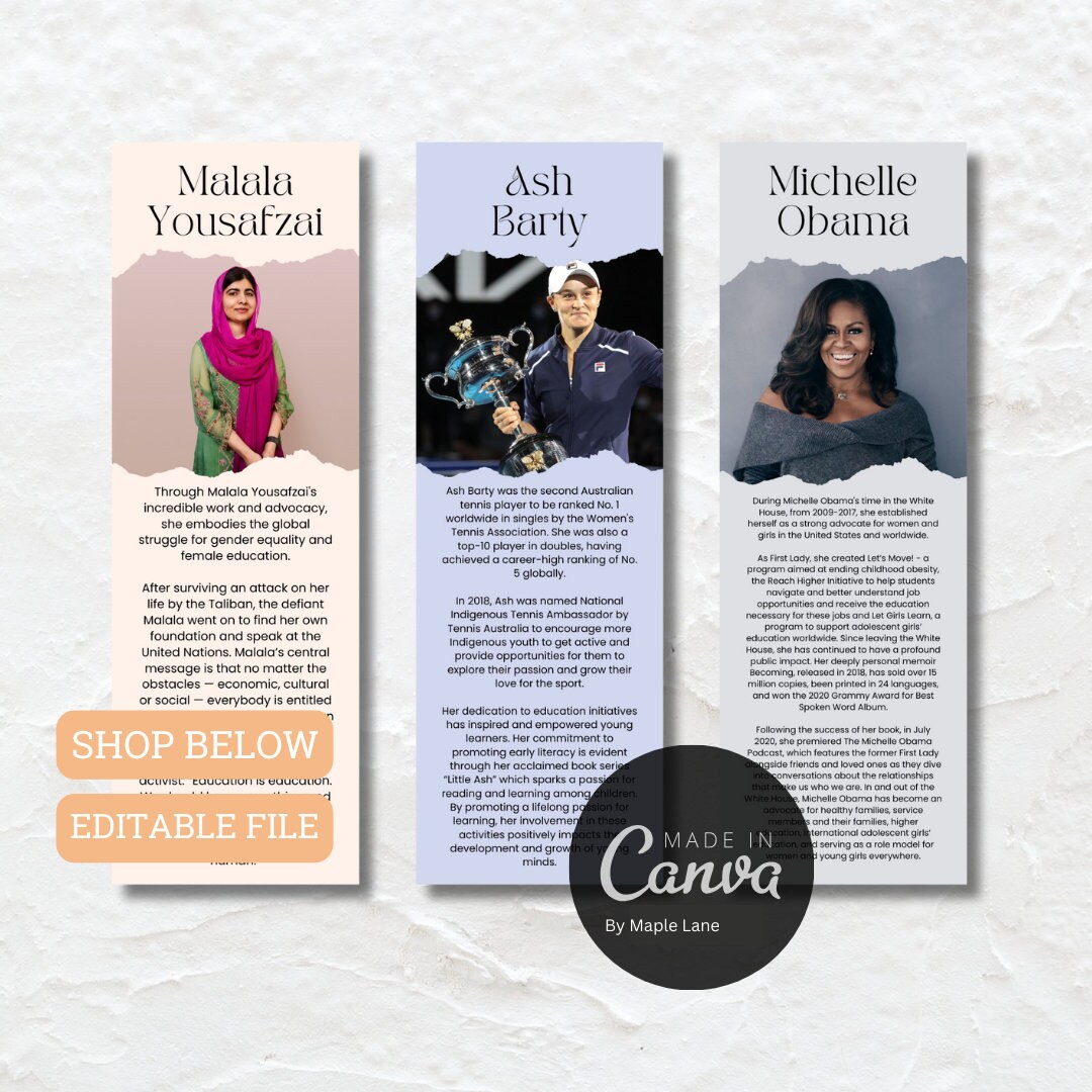 International Women's Day Bookmarks | Set of 3 Digital Bookmarks - Etsy