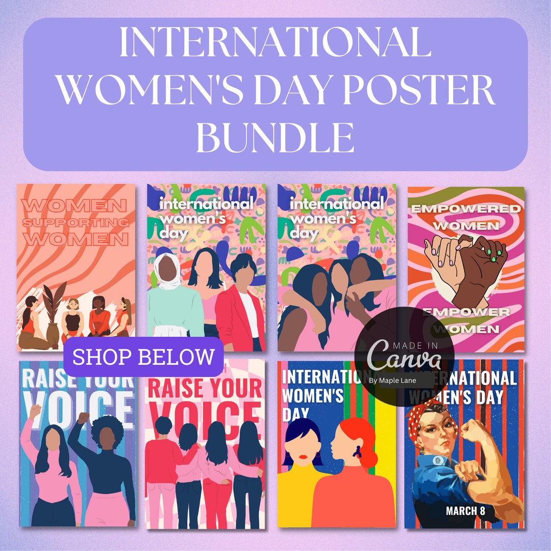 Poster Bundle | International Women's Day | IWD Posters | Set of 8 ...
