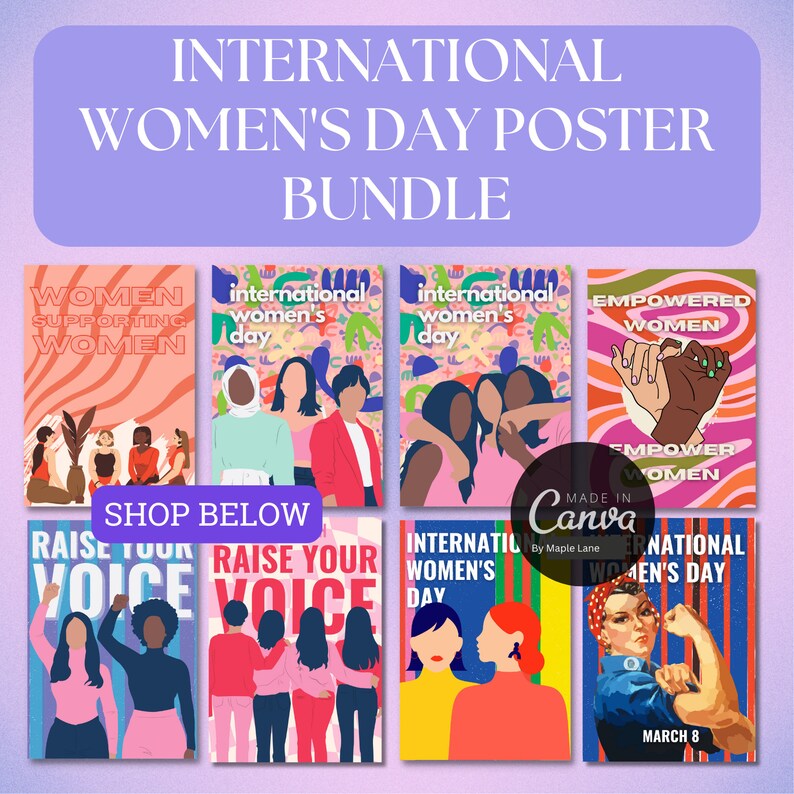 Poster Bundle | International Women's Day | IWD Posters | Set of 8 ...