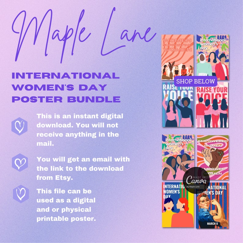 Poster Bundle | International Women's Day | IWD Posters | Set of 8 ...