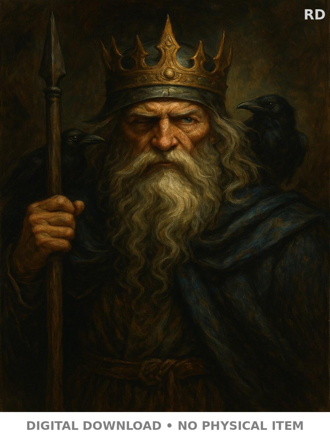 Old Gods Art Bundle Digital Download Zeus Odin Ra Thor Nephilim Fantasy ...