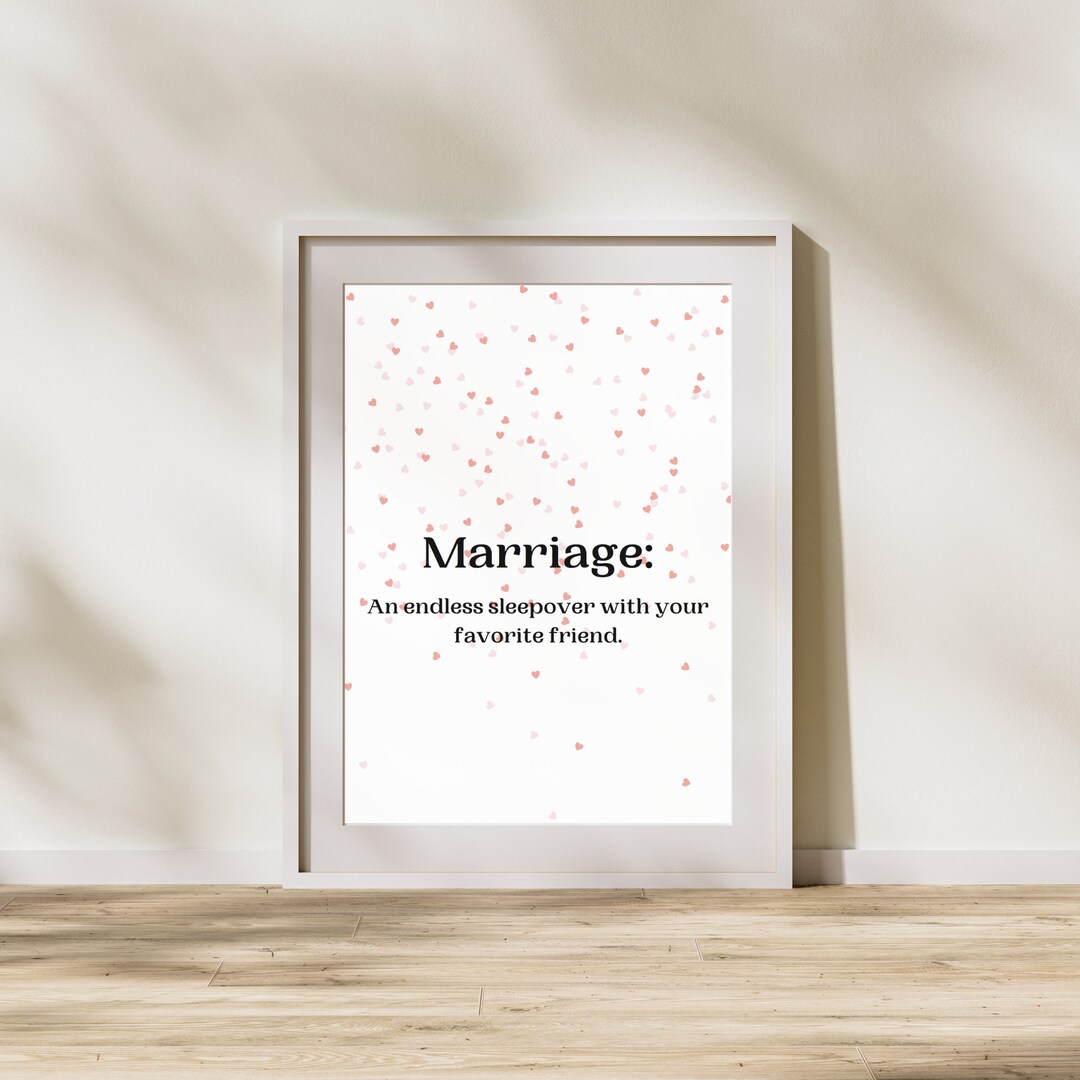 Marriage Poster, Files for Multiple Size Poster, Marriage Quote Poster ...