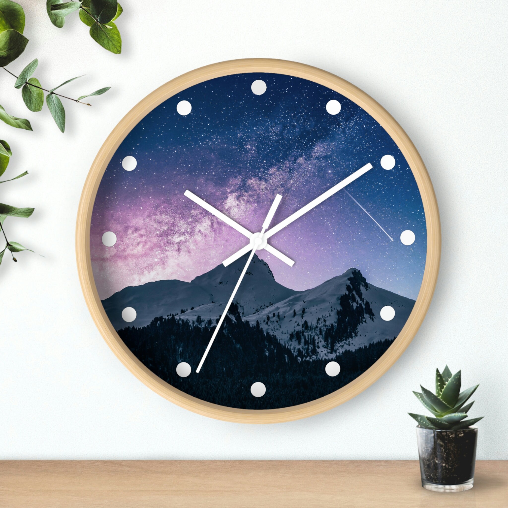 Night Sky Wall Clock, Modern Clock Design, Silent Clock - Etsy