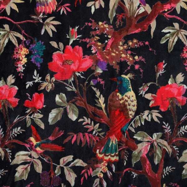 Bird of Paradise Velvet Fabric - Etsy