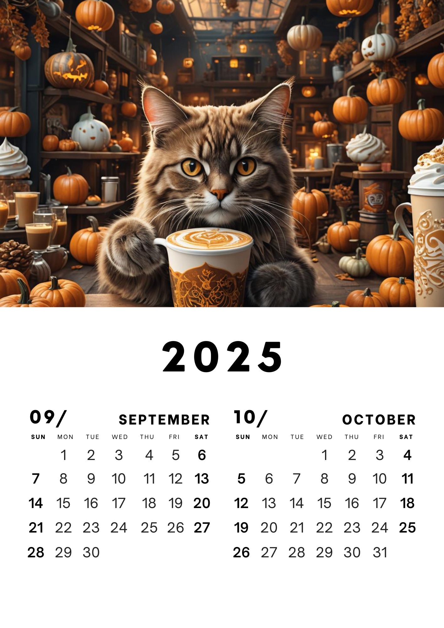 2025 Cat Lovers' Calendar - Etsy