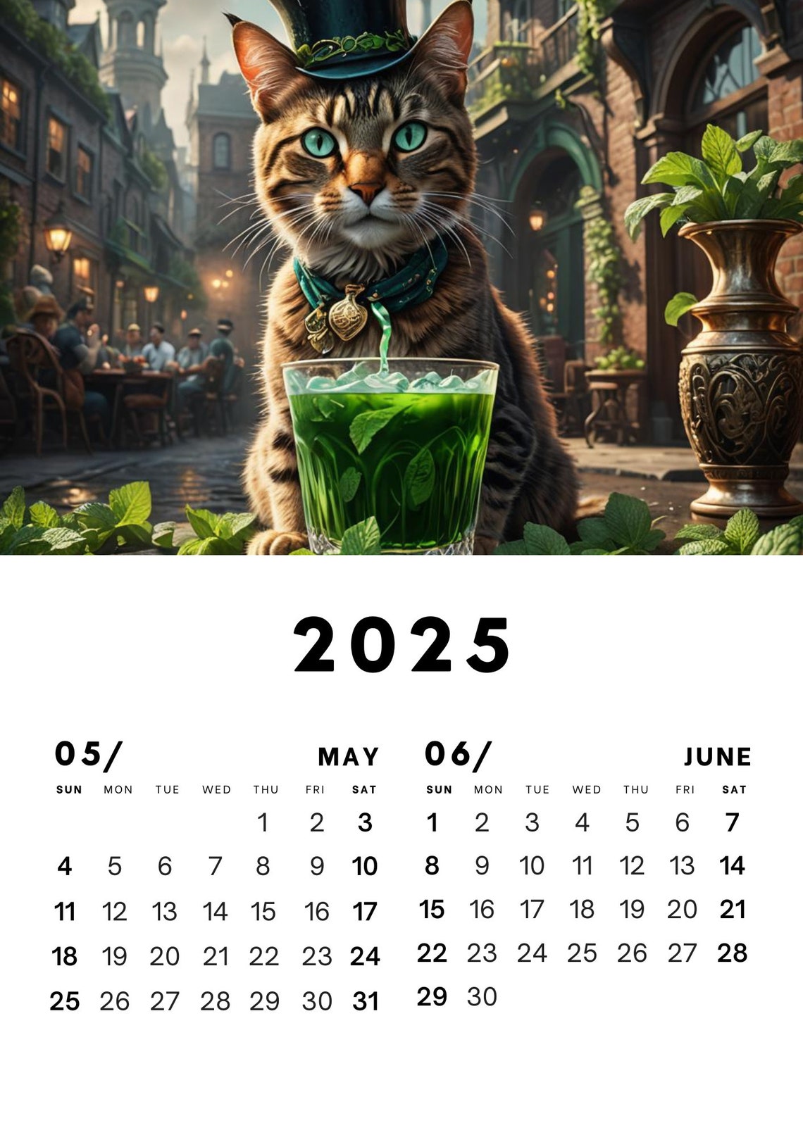2025 Cat Lovers' Calendar - Etsy