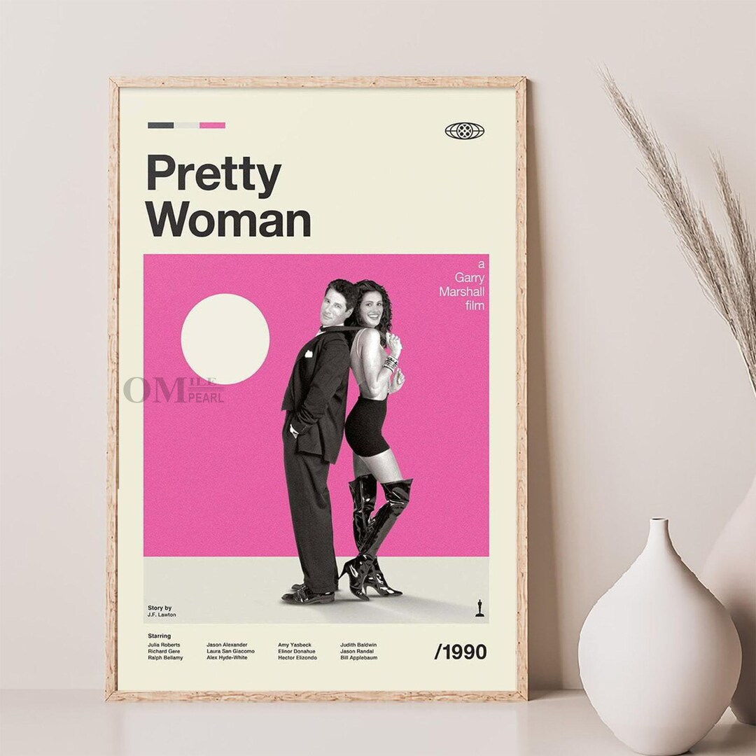 Mid Century Modern Pretty Woman Posters Retro Movie Print - Etsy