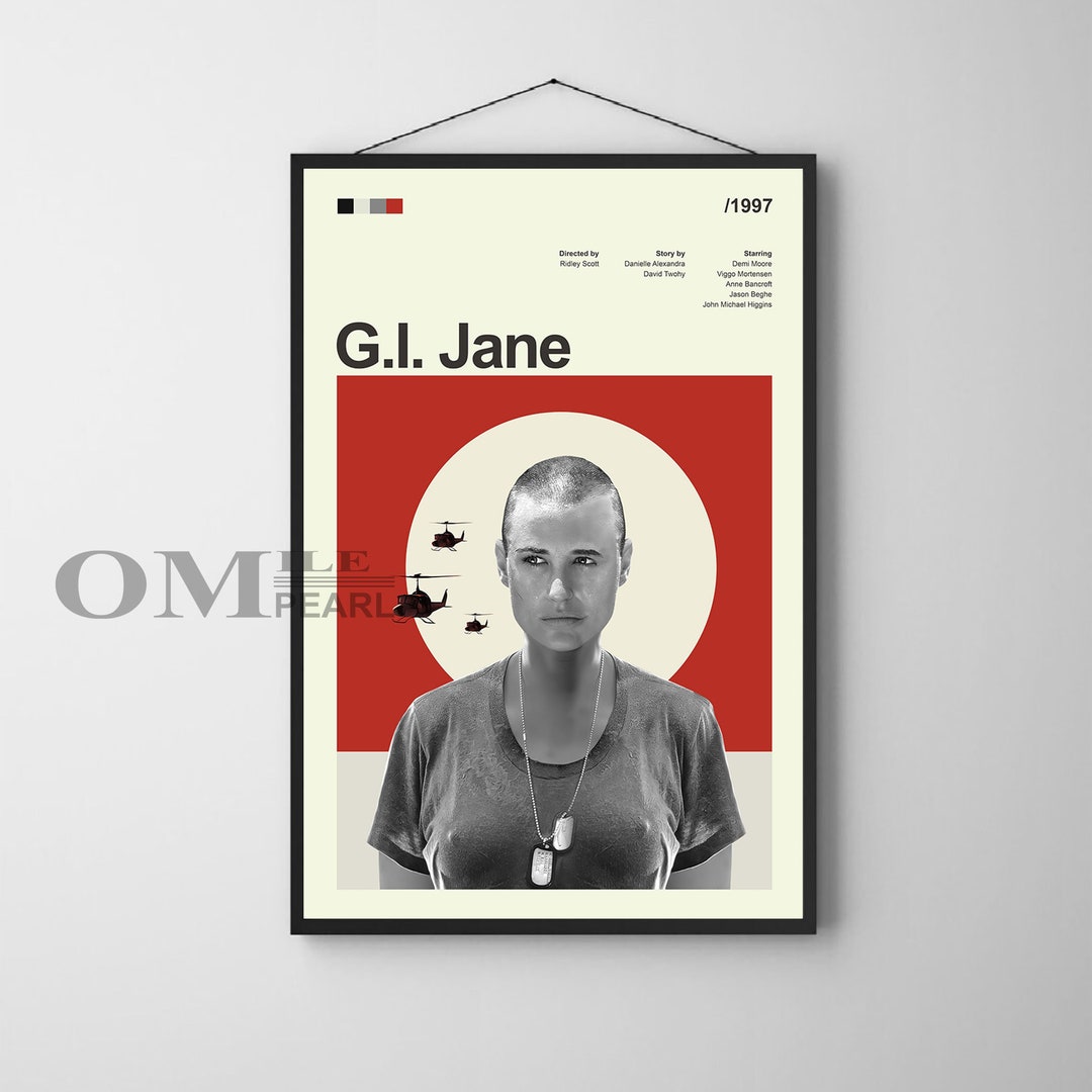 Mid Century Modern G I Jane Movie Poster, Retro Movie Print, Modern ...