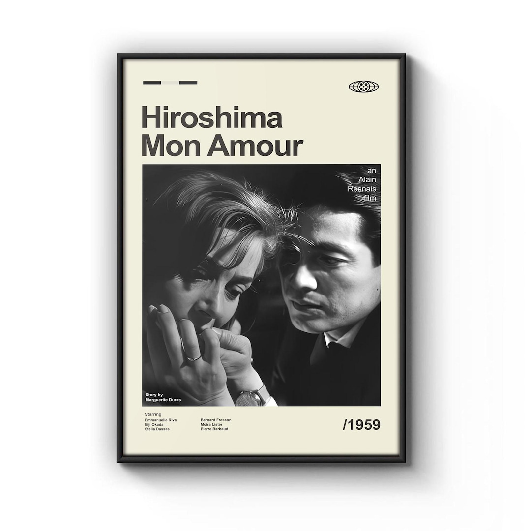 Mid Century Modern Hiroshima Mon Amour Movie Poster, Retro Movie Print ...