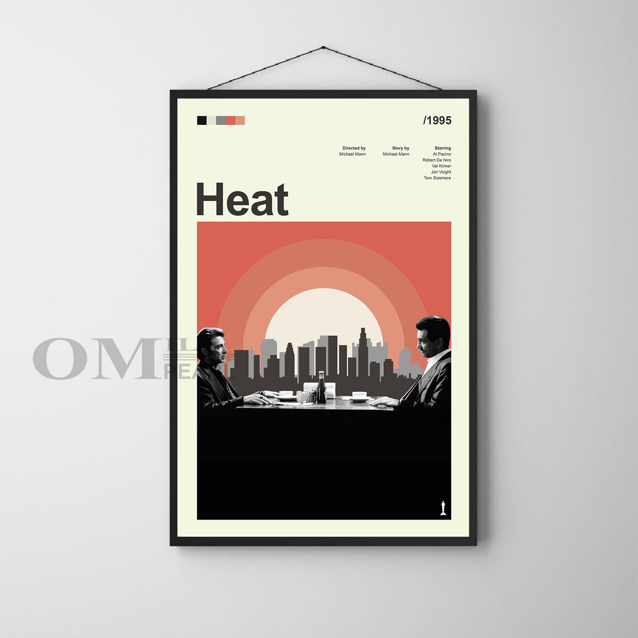 Mid Century Modern Heat Movie Poster Retro Movie Print - Etsy