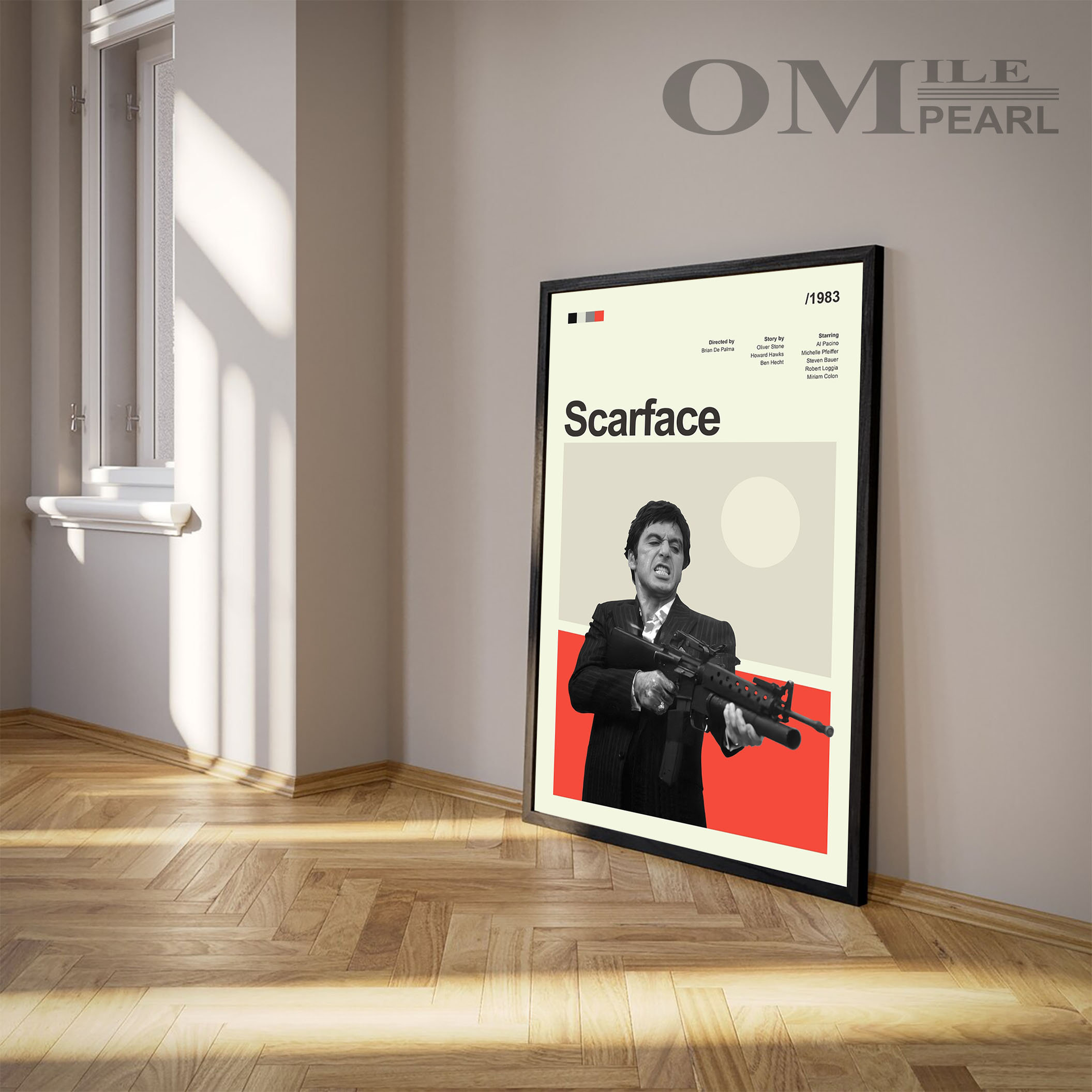 Mid Century Modern Scarface Movie Poster Retro Movie Print - Etsy