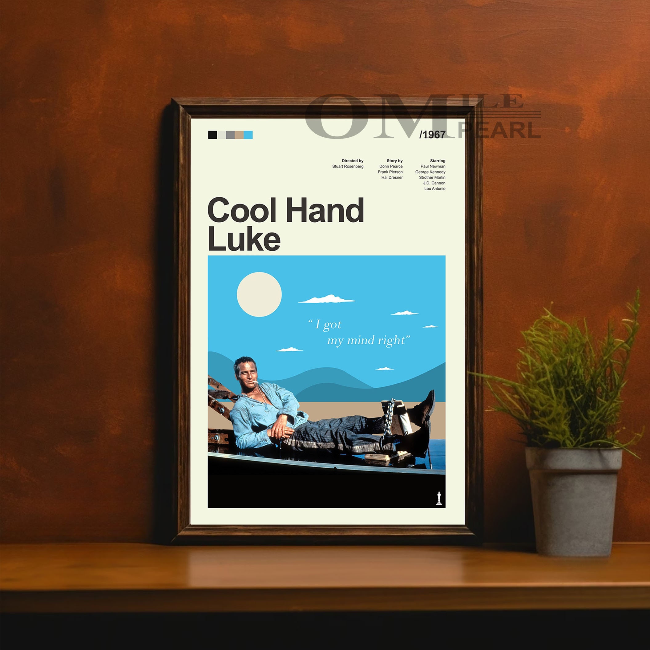 Mid Century Modern Cool Hand Luke Poster, Retro Movie Print, Modern ...