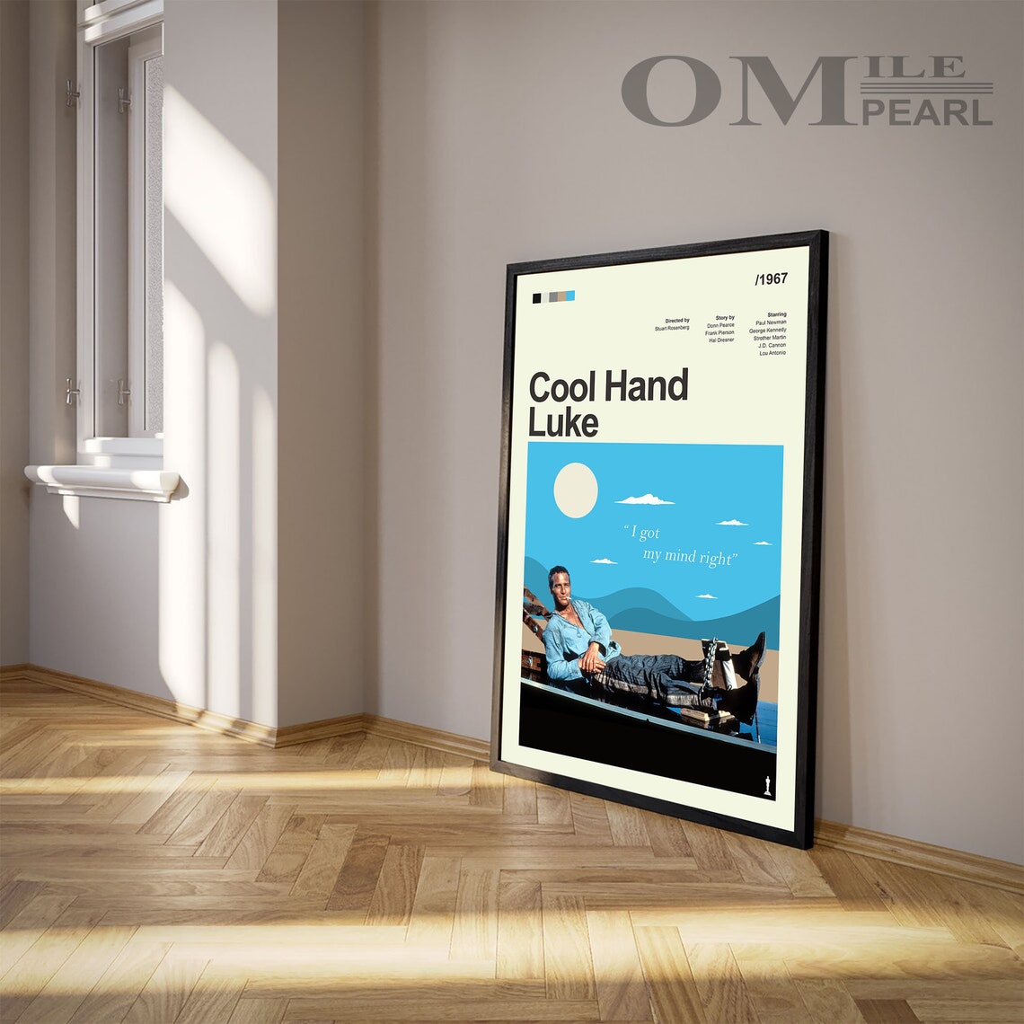 Mid Century Modern Cool Hand Luke Poster, Retro Movie Print, Modern ...